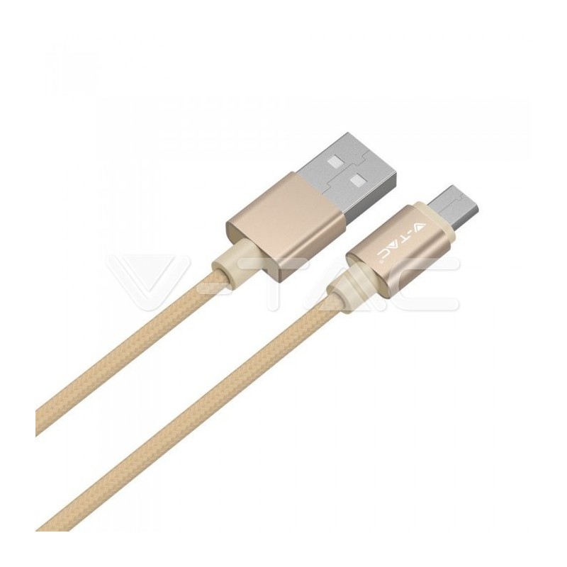 VTAC CAVO USB - MICRO USB DA 1M DATA TRANSFER RICARICA VELOCE 2.4A ORO ...