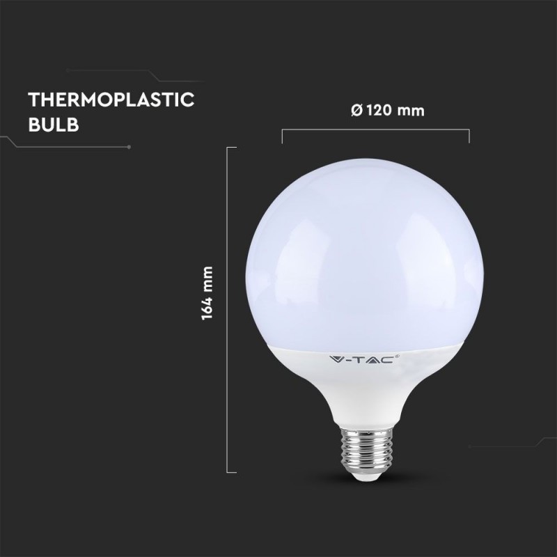 VTAC LAMPADINA LED GLOBO G120 18W E27 6400K SAMSUNG - SKU:125
