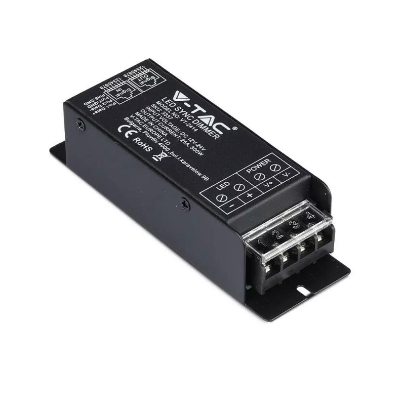 VTAC CONTROLLER CON TELECOMANDO RF DIMMERABILE 12VDC/300W 24VDC/600W ...