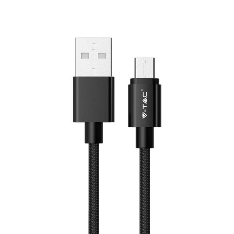 VTAC CAVO USB - MICRO USB DA 1M DATA TRANSFER RICARICA VELOCE 2.4A NERO ...