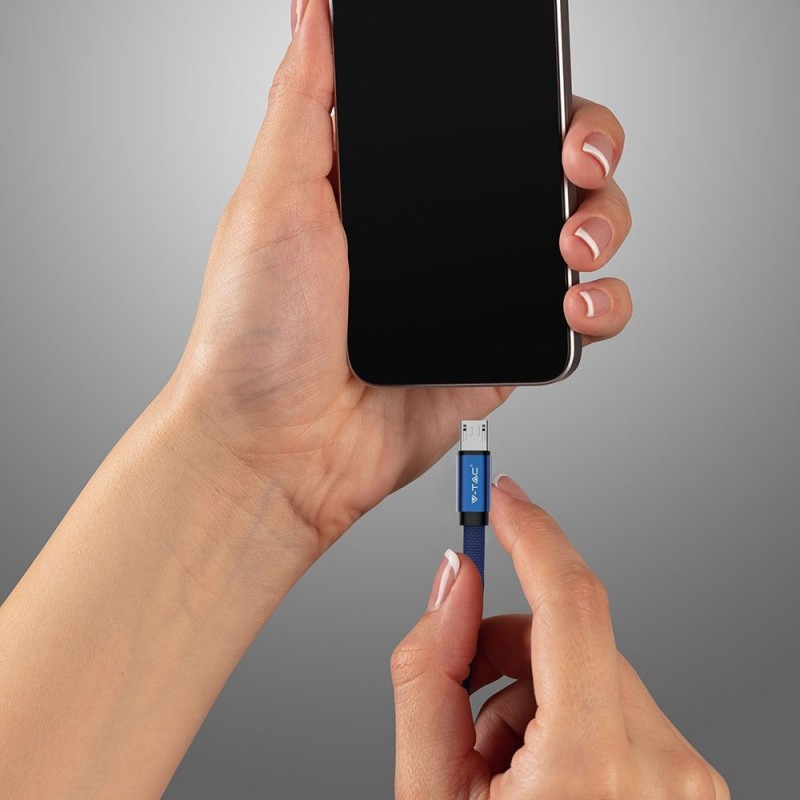 VTAC CAVO USB - MICRO USB DA 1M DATA TRANSFER RICARICA VELOCE 2.4A IN ...