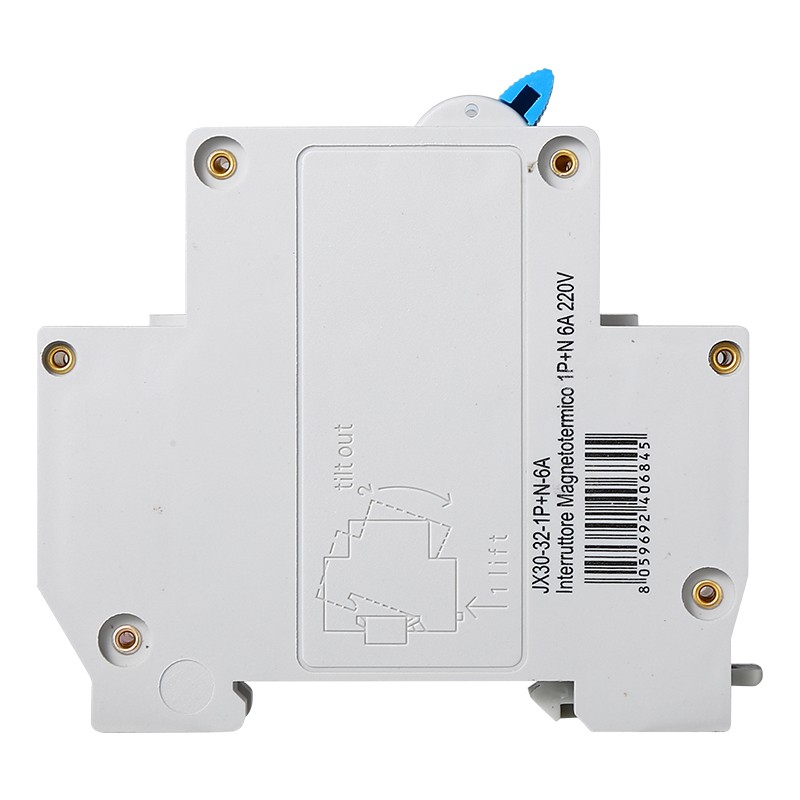ETTROIT INTERRUTTORE MAGNETOTERMICO 1M 1P+N 6A 220V 4.5KA - SKU: JX150640