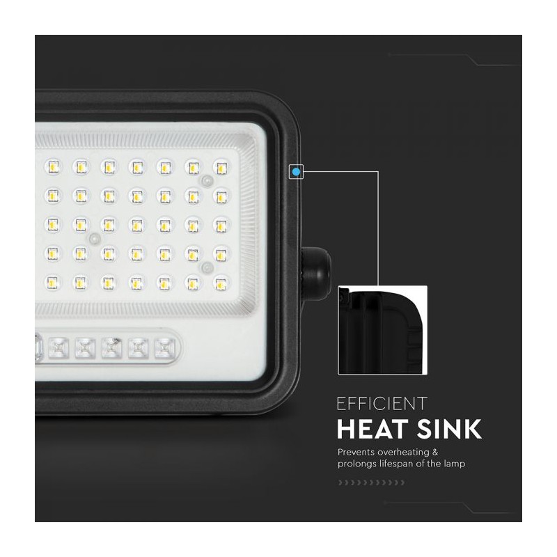 V-TAC PROIETTORE LED 100W CCT 2000K-8000K 1000LM IP65 PANNELLO SOLARE ...